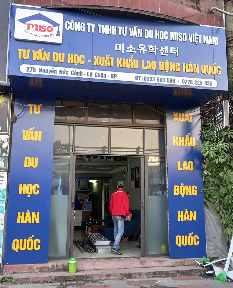 Làm biển quảng cáo tư vấn du học cho công ty MISO VIỆT NAM